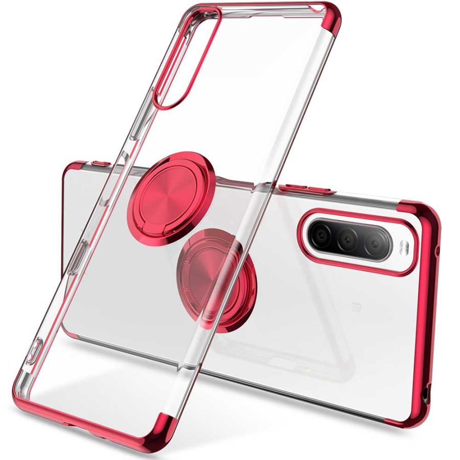 Xperia 10 III SO-52B SOG04 Lite XQ-BT4 TPU保護ケース リング耐衝撃 スタンド機能付き 360回転 エクスペリア テン マークスリー 送料無料 ...