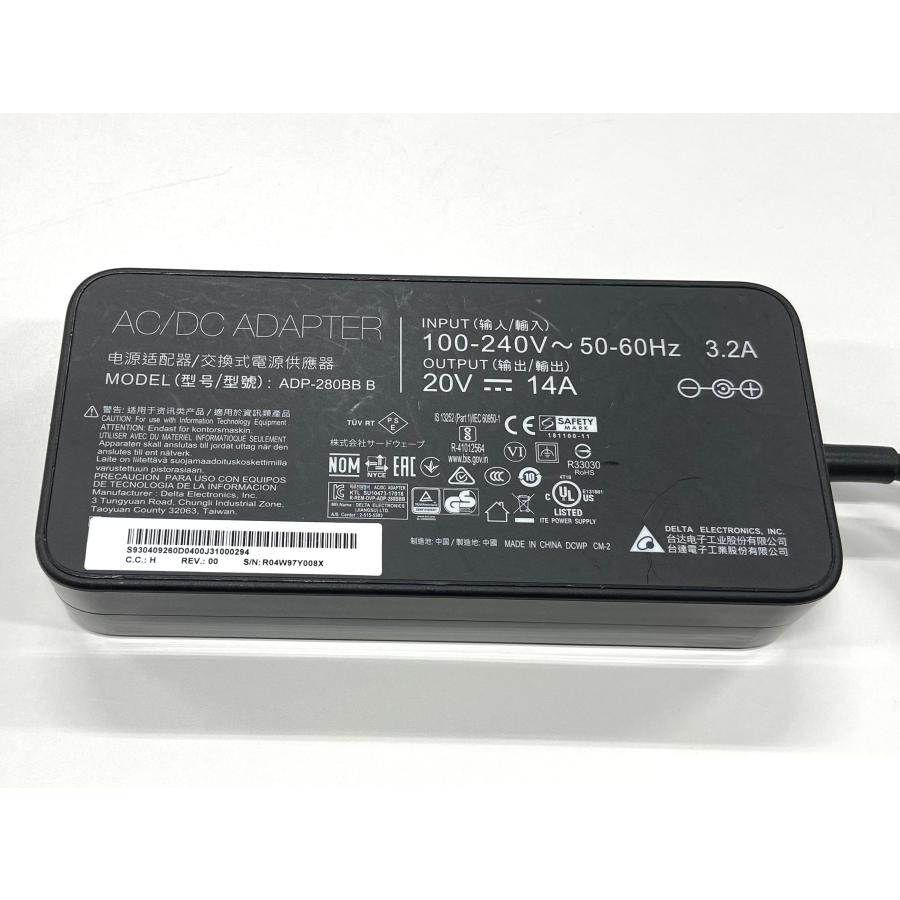 DELTA 中古アダプター ADP-280BB ノートパソコン用 20V-14A 動作品 : BTOパソコン専門店のPC-MAX - 通販 - Yahoo!ショッピング