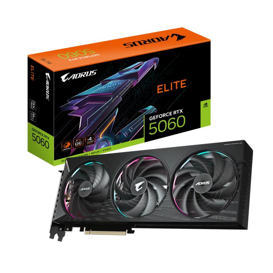 GIGA-BYTE GIGABYTE GeForce RTX5060 GDDR7 8GB GV-N5060AORUS E-8GD : パソコンおまかせ.com - 通販 - Yahoo!ショッピング