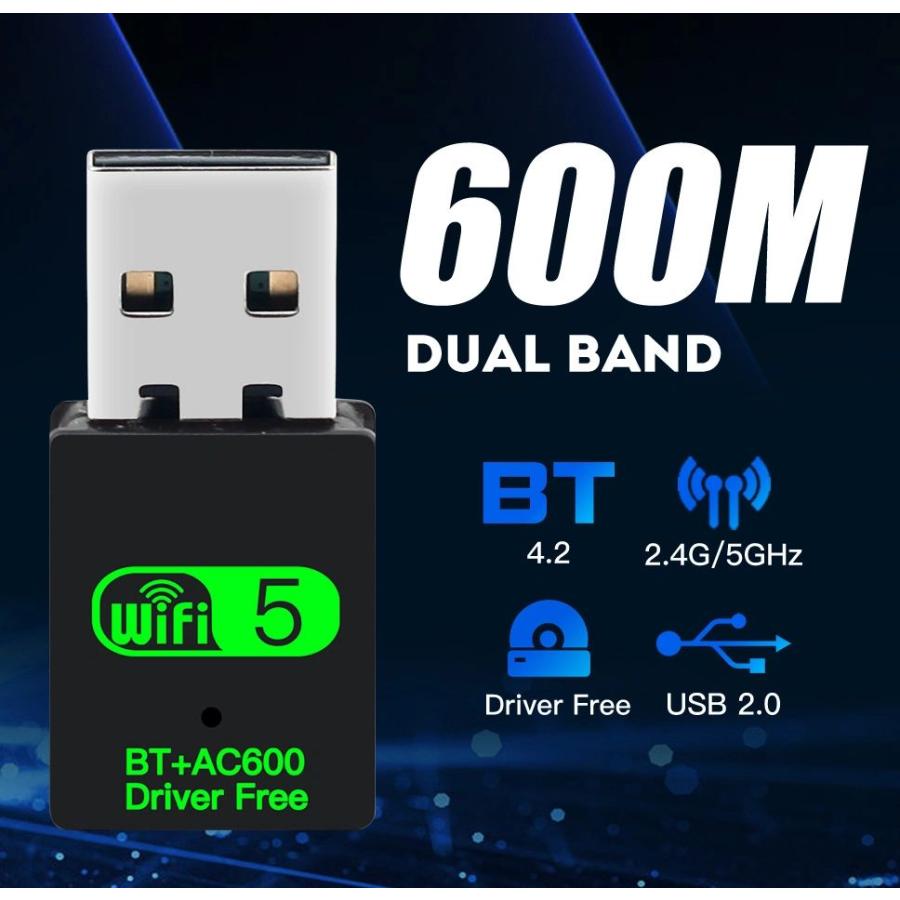 Wi-Fi 5 & Bluetooth 4.2 デュアルバンド 11ac USB 無線LANアダプタ バルク新品 追跡可能メール便送料無料【N3】 : PCShop AlphaByte ...