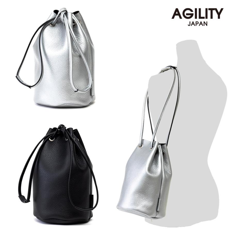 AGILITY 巾着バッグ ショルダーバッグ 肩掛け 斜め掛け 2way レザー 本革 レディース ドローストリングバッグ affa アジリティアッファ ブルジョン : パドドゥ - 通販 ...
