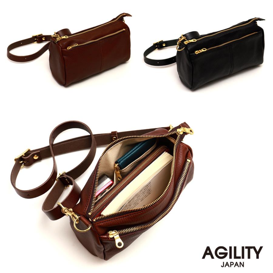 AGILITY ショルダーバッグ ウェストバッグ 2way 肩掛け 斜め掛け ロール型 牛革 本革 affa アジリティアッファ ポール : パドドゥ - 通販 - Yahoo!ショッピング