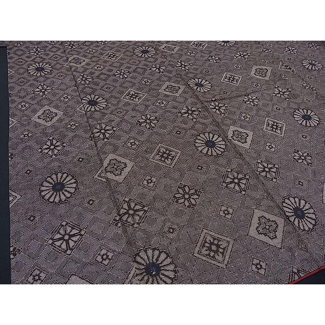 平和屋着物○本場大島紬 7マルキ 色紙重ね草花文 正絹 逸品 DAAW5436ud