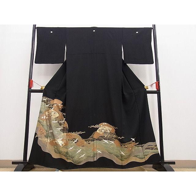 平和屋着物 豪華黒留袖 扇面飛鶴花文 金彩 逸品 n-ip2638 : 平和屋 - 通販 - Yahoo!ショッピング