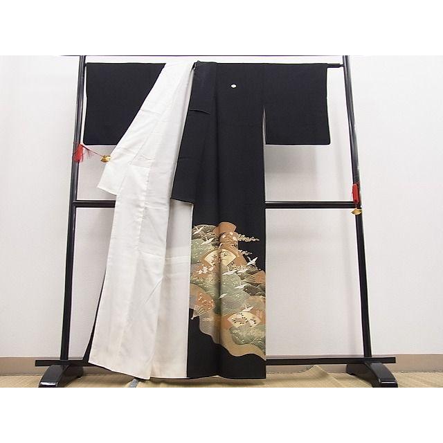 平和屋着物 豪華黒留袖 扇面飛鶴花文 金彩 逸品 n-ip2638 : 平和屋 - 通販 - Yahoo!ショッピング