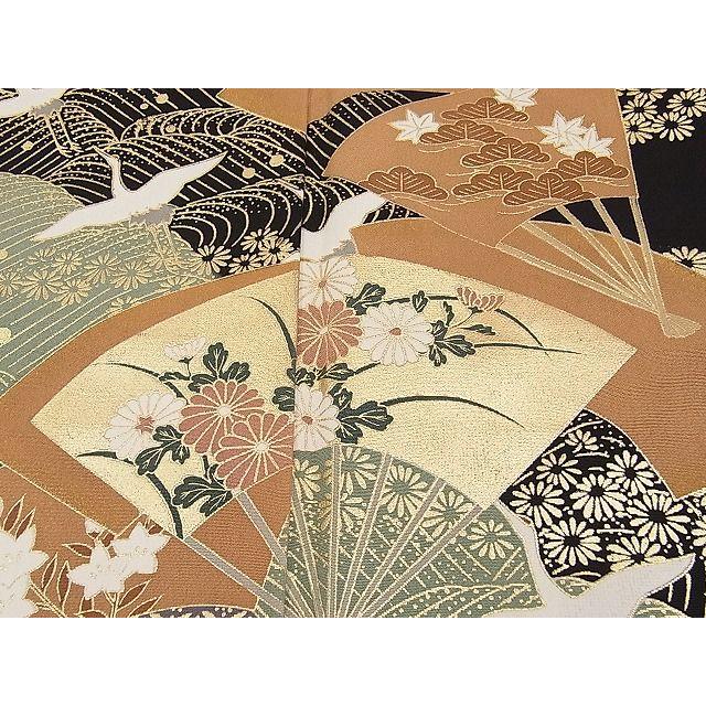 平和屋着物 豪華黒留袖 扇面飛鶴花文 金彩 逸品 n-ip2638 : 平和屋 - 通販 - Yahoo!ショッピング