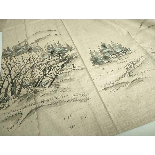 平和屋着物 訪問着 紬地 単衣 手描き 人物風景 逸品 DAAH8317ic : 平和屋 - 通販 - Yahoo!ショッピング