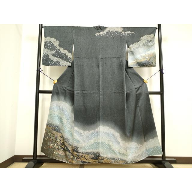 平和屋着物 訪問着 絞り 流水草花文 金彩 正絹 逸品 DAAJ0827cm : 平和屋 - 通販 - Yahoo!ショッピング