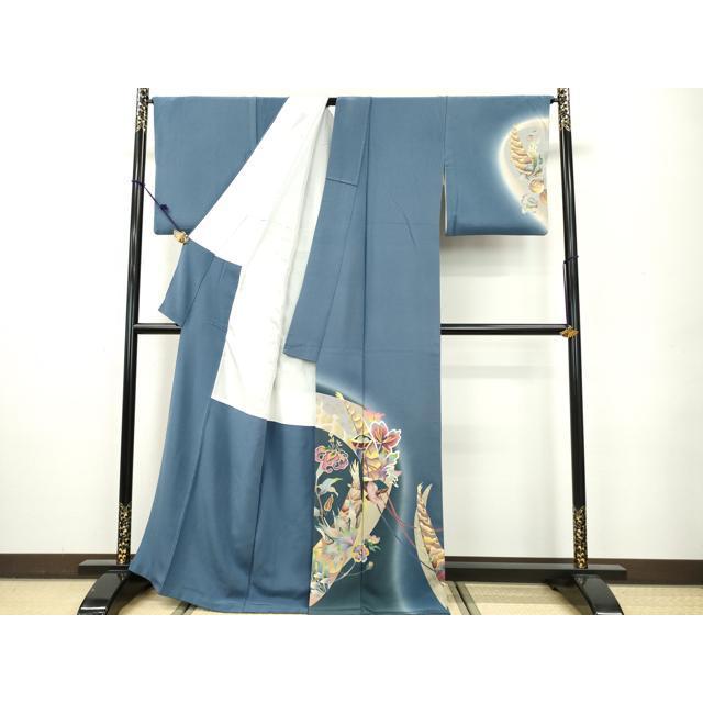 平和屋着物 訪問着 作家物 駒刺繍 舞鳥花文 暈し染め 金彩 正絹 逸品 DAAJ7064ya : 平和屋 - 通販 - Yahoo!ショッピング