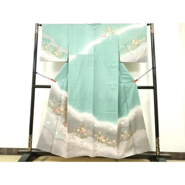 平和屋着物 訪問着 流水草花文 暈し染め 金彩 正絹 逸品 DAAM4794yyy : 平和屋 - 通販 - Yahoo!ショッピング