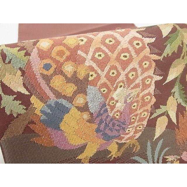 平和屋本店□極上 太鼓柄 京袋帯 フクロウ どんぐり 遊禅庵 逸品