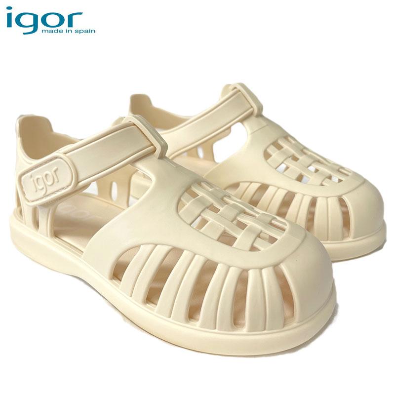 igor イゴール 子供 キッズ サンダル トビー あみあみサンダル ビーチサンダル 水陸両用 キッズサンダル TOBBY ソリッド アイボリー marfil : 親子ペアの出来る子供服通販の ...