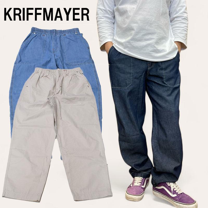 KRIFF MAYER 30%OFF ベーカーパンツ ロングパンツ デニム 薄手 夏素材 涼しい クリフメイヤー メンズ リラックスイージー ...