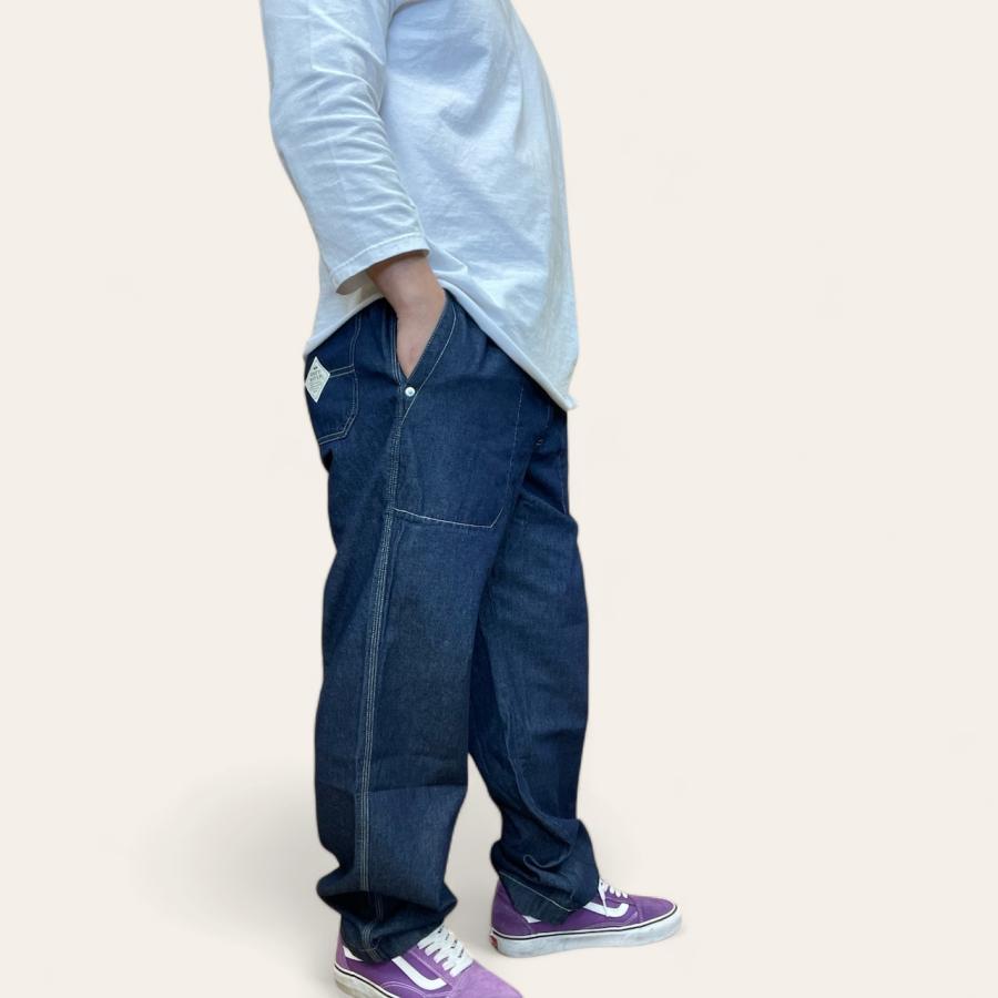 ベーカーパンツ ロングパンツ デニム 薄手 夏素材 涼しい リラックスパンツ ラクチンパンツ クリフメイヤー メンズ リラックスイージー ...