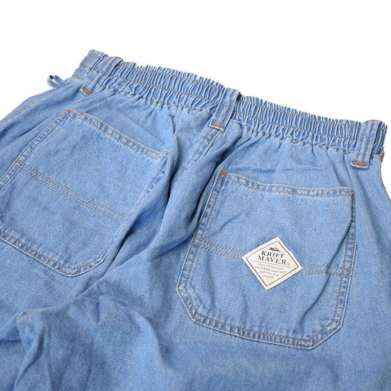 ベーカーパンツ ロングパンツ デニム 薄手 夏素材 涼しい リラックスパンツ ラクチンパンツ クリフメイヤー メンズ リラックスイージー ...