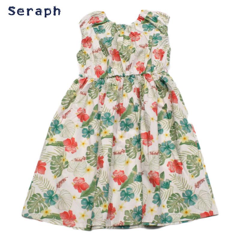 Seraph セラフ 子供服 ワンピース ノースリーブ ボタニカル 花 フラワー リゾート 夏 チュニック SERAPH リゾートワンピース ...