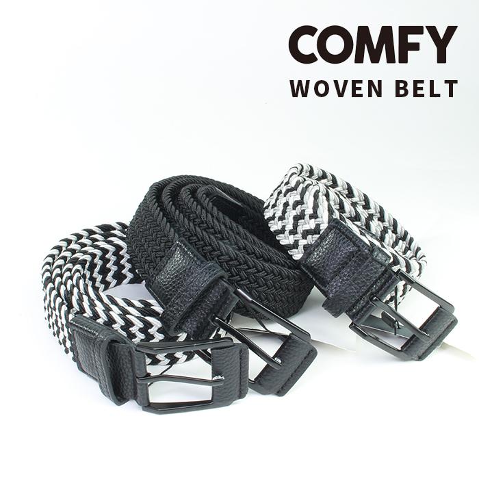 COMFY WOVEN BELT Black / White Grey コンフィ ウーブンベルト スキー スノーボード : Woven ...