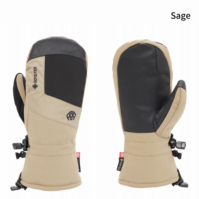 686 2024-25 GORE-TEX LINEAR MITT Black / Sage シックスエイトシックス ゴアテックス スノーボード ...