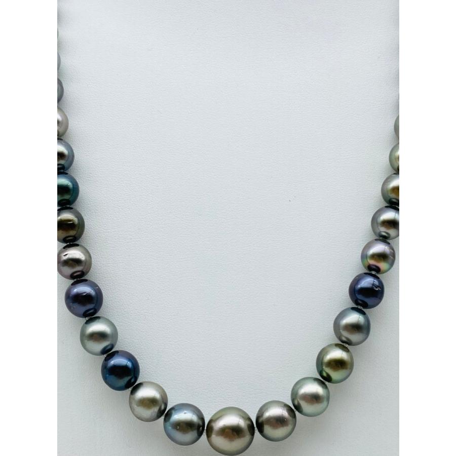 真珠 タヒチ 黒蝶 パール マルチカラー セミロング ネックレス 8.5-13.0mmUP 62cm SV925クラスプ Black Pearls 【パール男子も必見！】 : パール工房ism ...