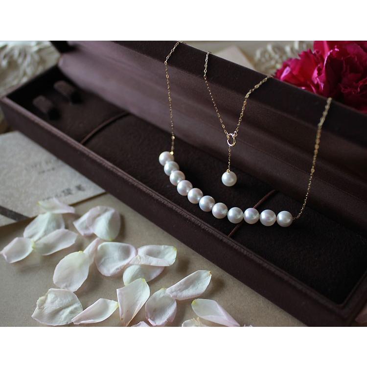 あこや真珠 パール K18 ネックレス ステーションネックレスpearl あこや真珠 パール K18 ネックレス ステーションネックレスpearl