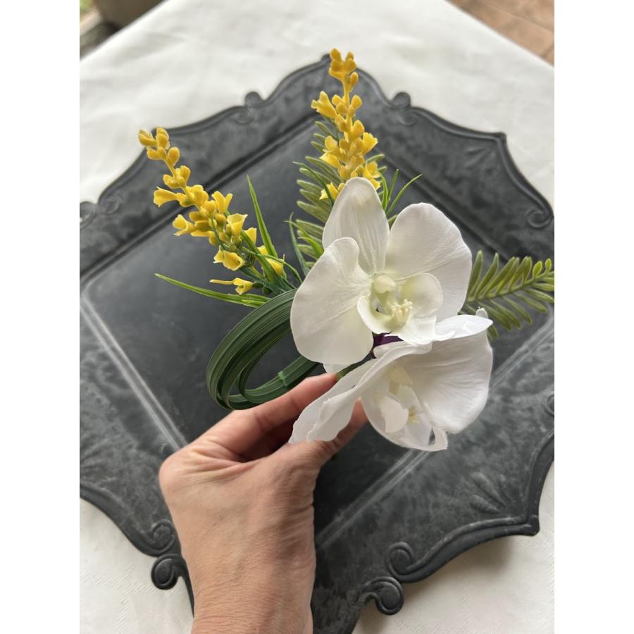 お供え 仏花 イノセントファレノバンドル アーティフィシャルフラワー （ お悔み お彼岸 お盆 お仏壇に) 造花 フューネラル : パリスタイルフラワーPeche Fleur - 通販 ...