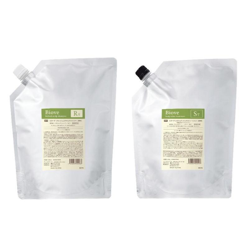 デミ Biove（ビオーブ）[薬用]リフレッシュスキャルプ シャンプー (2000ml) スキャルプリラックス トリートメント (2000g)リフィルセット : PECHKA - 通販 ...