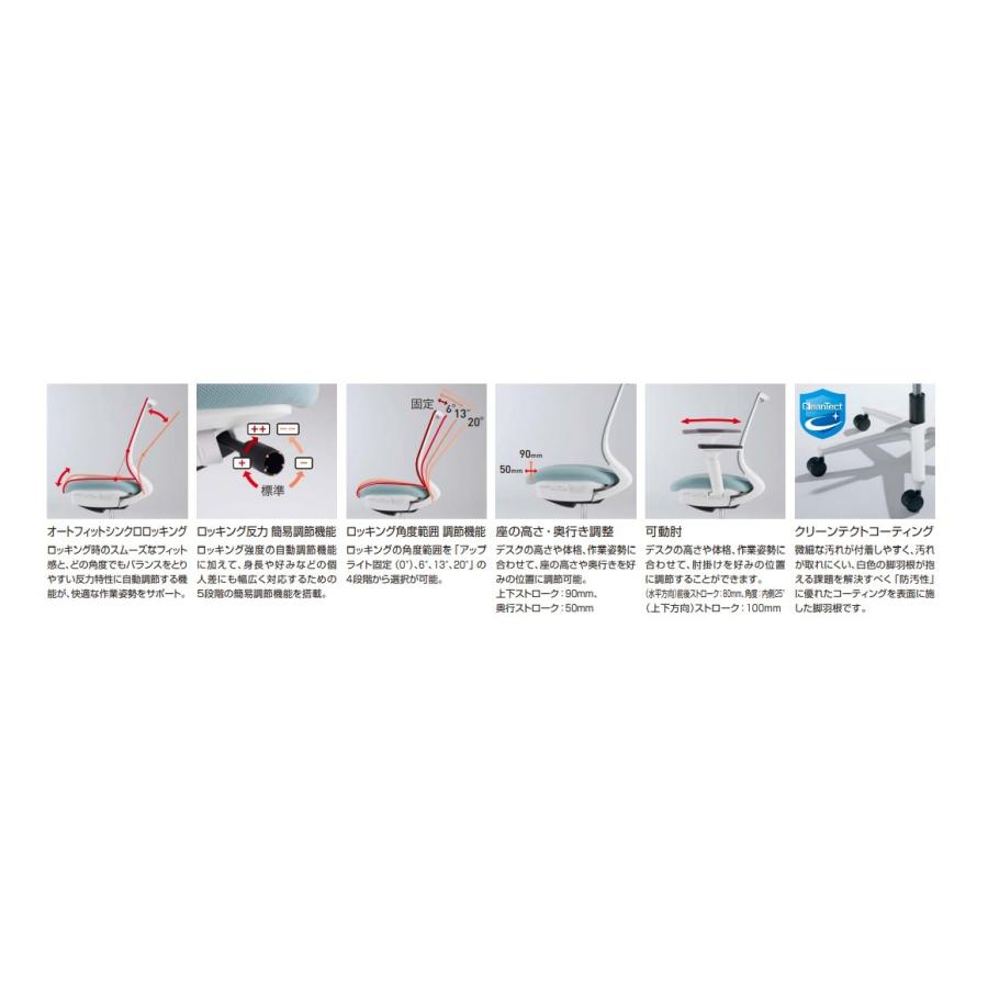 KOKUYO コクヨ ミトラ2 C04-B132CW-BKB6B61 可動肘 ランバーサポート有 背・座ブラック 本体色（黒） 樹脂脚(黒) ファブリックタイプ ナイロン脚 設置込 : 長嘉堂 ...