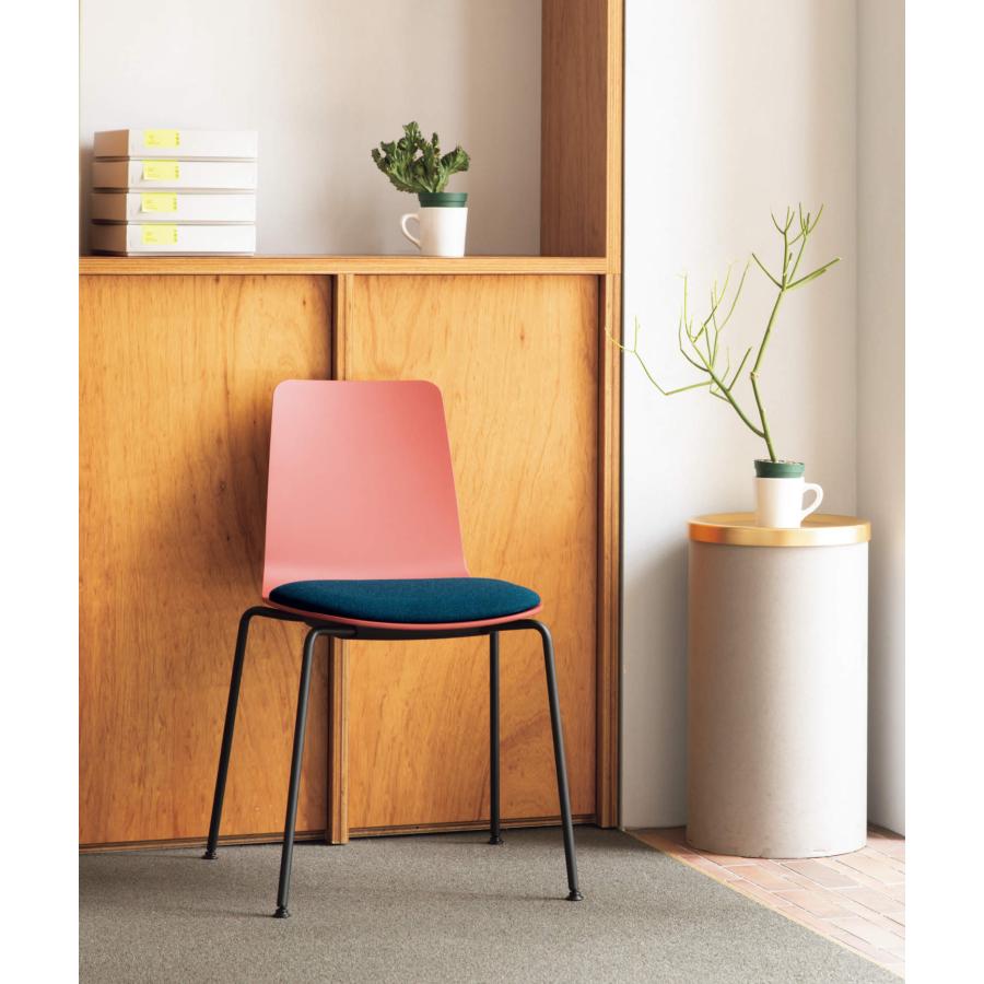 KOKUYO コクヨ ミケット K03-B02 Mycket 4本脚 塗装脚 PPシート 座パッド付き 脚ブラック 多目的 椅子 いす イス カフェ 学校 オフィス : 長嘉堂 - 通販 ...