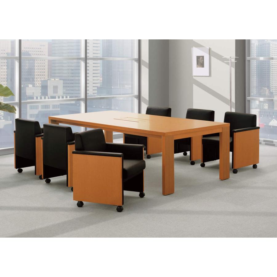 KOKUYO 【配送のみ・お客様組立】 コクヨ ベルティオ MVR-7M-W 応接会議イス 本革+エコPVCレザー 張り地：ブラック 木部 ...