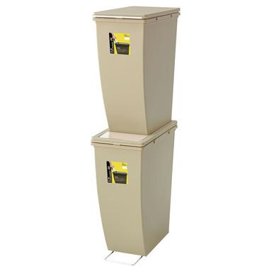 東谷 スリムコンテナ 20L（LFS-846BE/ベージュ）ゴミ箱 ごみ箱 連結可能 積み重ね可能 キャスター付 ダストボックス ペールボックス インテリア おしゃれ : Peeece ...