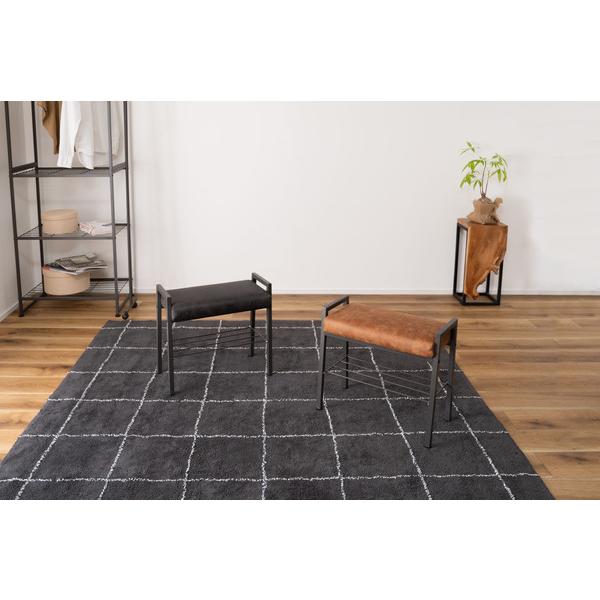 東谷 スツール PC-202BK PC-202CA 収納あり 取っ手つき レザー風 棚付き アジャスター 椅子 チェア 腰掛け 背もたれなし ...