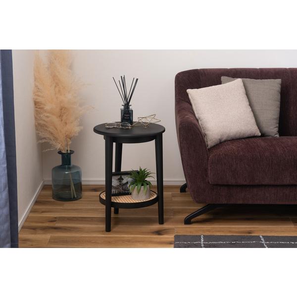 東谷 サイドテーブル PT-471BK PT-471WH テーブル ラタン 二段 2段 丸 円 韓国インテリア シンプル ナチュラル 寝室 ソファーサイド : Peeece - 通販 ...