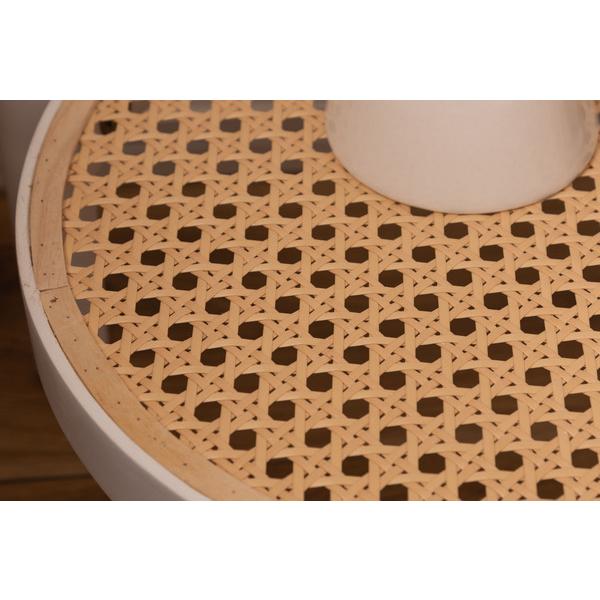 サイドテーブル PT-471BK PT-471WH テーブル ラタン 二段 2段 丸 円 韓国インテリア シンプル ナチュラル 寝室 ソファーサイド : pt-471 : Peeece ...