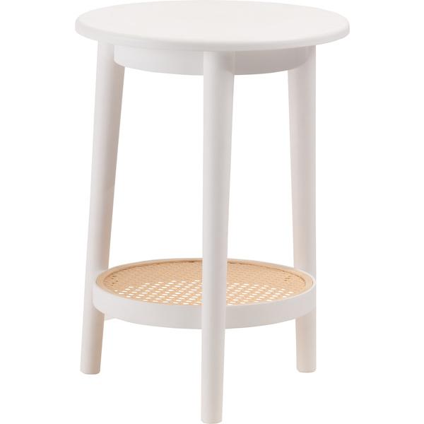 サイドテーブル PT-471BK PT-471WH テーブル ラタン 二段 2段 丸 円 韓国インテリア シンプル ナチュラル 寝室 ソファーサイド : pt-471 : Peeece ...