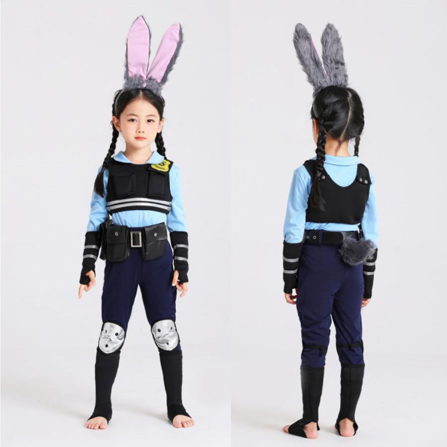 女の子 ウサギ 警察官 ポリス キツネ詐欺師 コスプレ 子供用