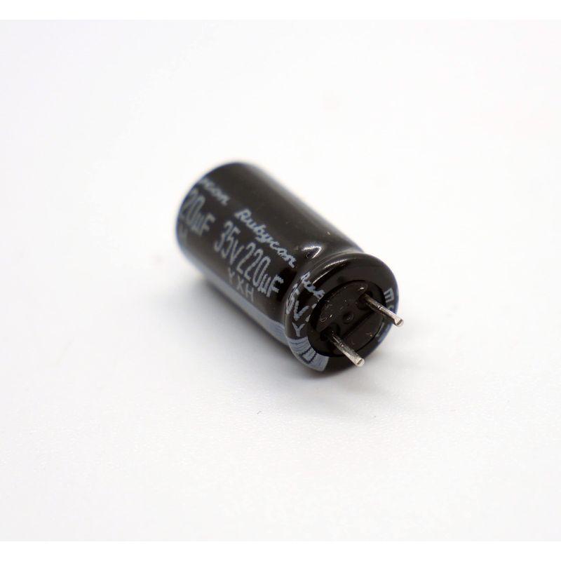 10個入電解コンデンサ 35V 220μF 105℃ Rubycon製 YMS PARTS :20231003004142-02549 ...