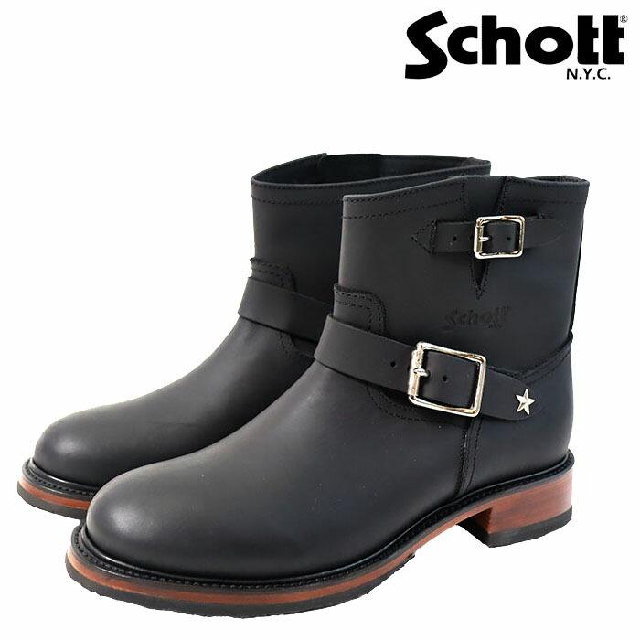 Schott N.Y.C（ショット） 正規取扱店 782-5991002 SHORT ENGINEER BOOTS/ショート エンジニアブーツ ...