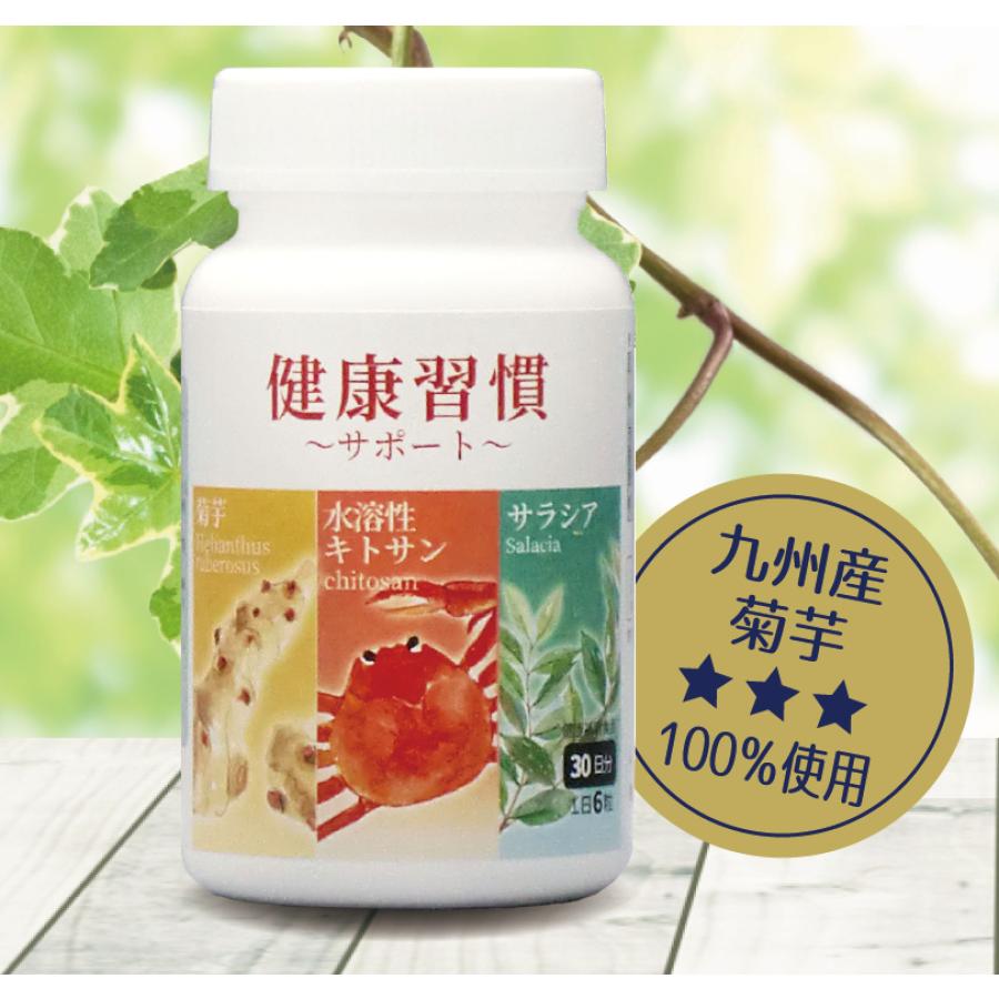 菊芋＆水溶性キトサン＆サラシア 健康習慣サポート 内容量 54g 300mg×180粒入 1日6粒 イヌリン 健康補助食品 デキストリン インシュリン サプリ : ペルルアルファショップ ...