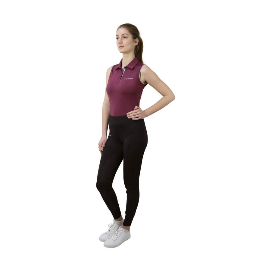 (ハイ) Hy レディース Synergy ポロシャツ 袖なし 乗馬 トップス ホースライディング BZ4422 (フィグ ...