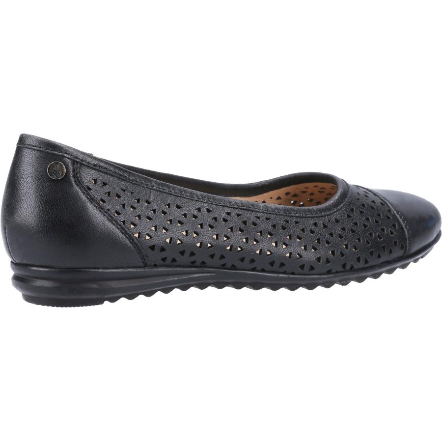 (ハッシュパピー) Hush Puppies レディース Leah バレリーナ レザー パンプス フラット シューズ FS6982 (ブラック ...