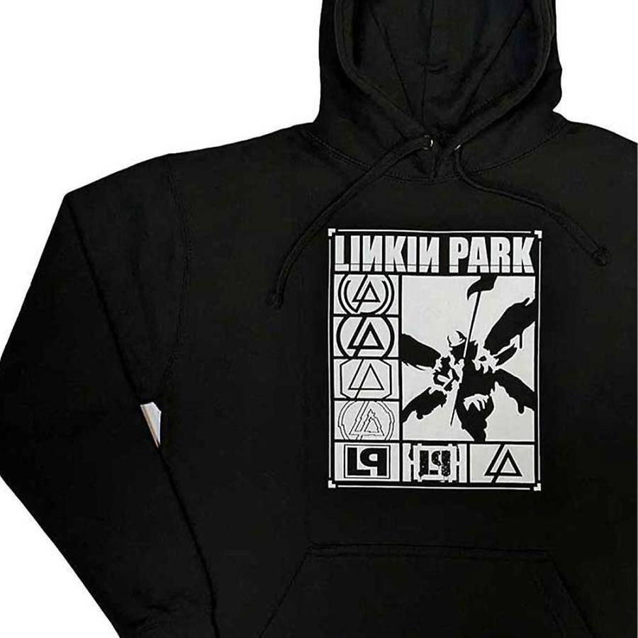 (リンキン・パーク) Linkin Park オフィシャル商品 ユニセックス Rectangle パーカー ロゴ フード付き トレーナー ...