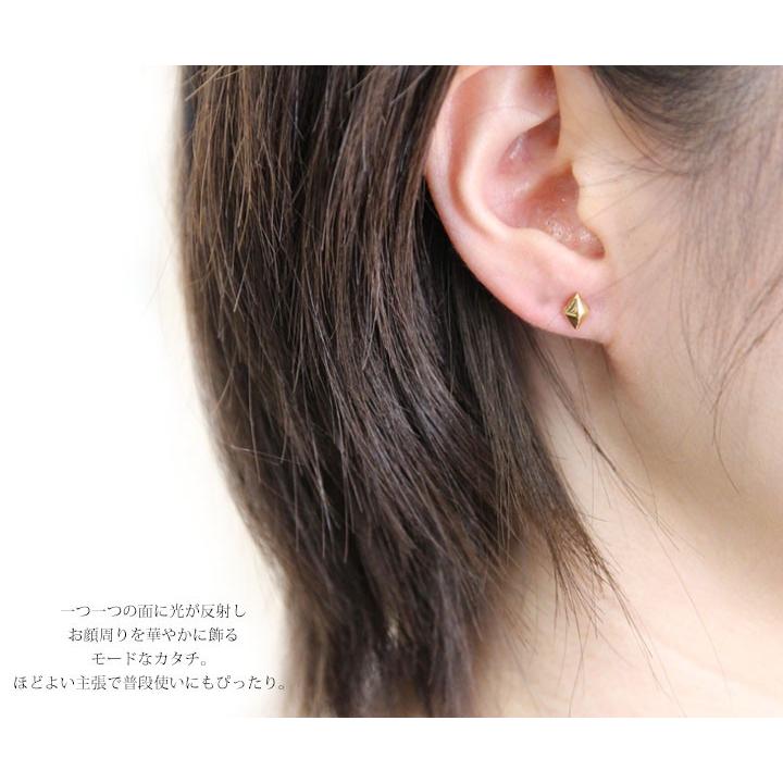 ピアス レディース K18 ダイヤシェイプ ひし形ピアス ひし形 ピアス レディース K18 ダイヤシェイプ ひし形ピアス ひし形