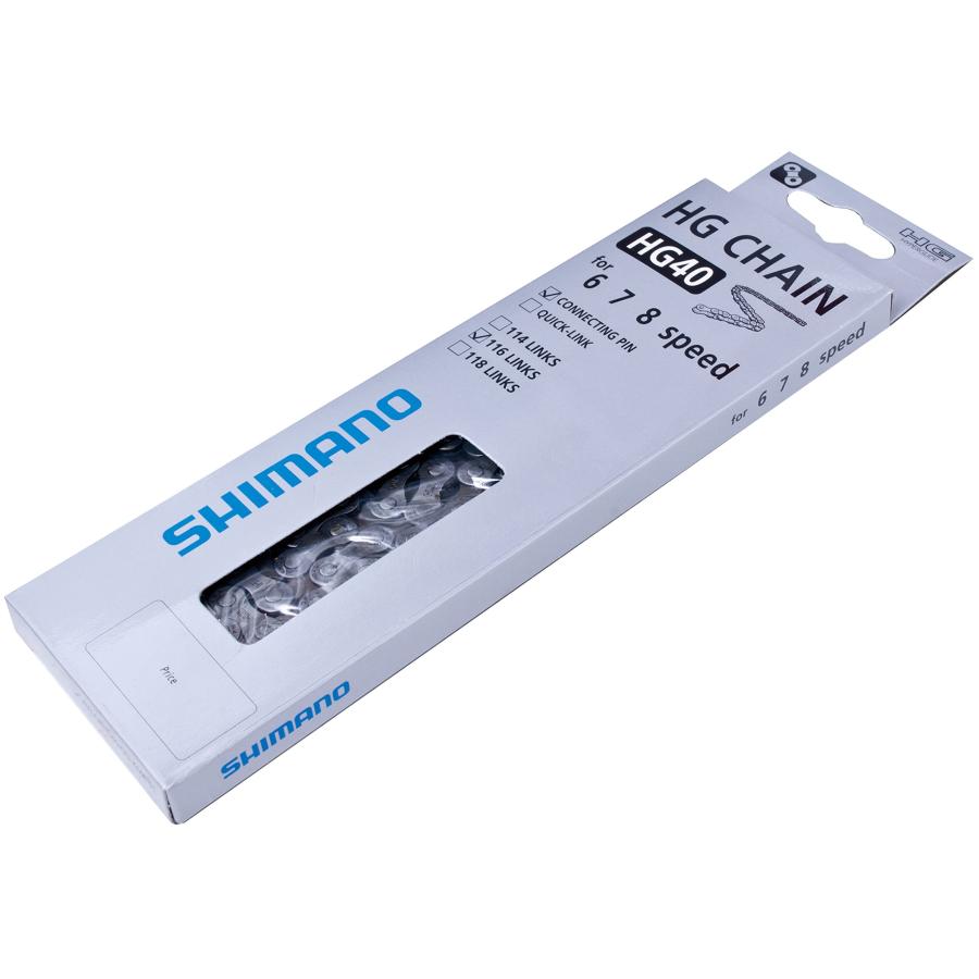 シマノ CN-HG40 HGチェーン 116L 6・7・8速用 524-11213 ブラック : ERENA - 通販 - Yahoo!ショッピング