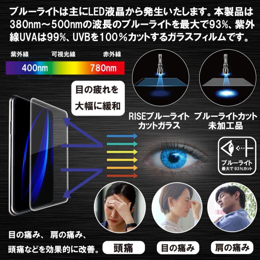 2枚 RISE ガラスフィルム フィルム ブルーライトカット 93% AQUOS sense3 lite / ( SH-02 : ERENA - 通販 - Yahoo!ショッピング