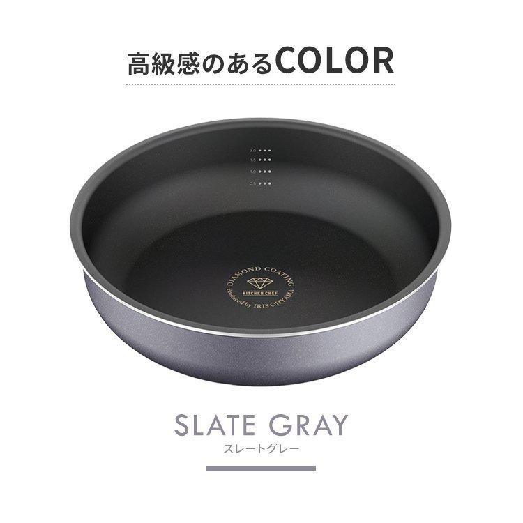IRIS OHYAMA フライパンセット IH対応 ガス ih アイリスオーヤマ フライパン セット 26cm 鍋 おしゃれ 3点セット DCI-S3S 新生活 プレゼント : メガストア ...