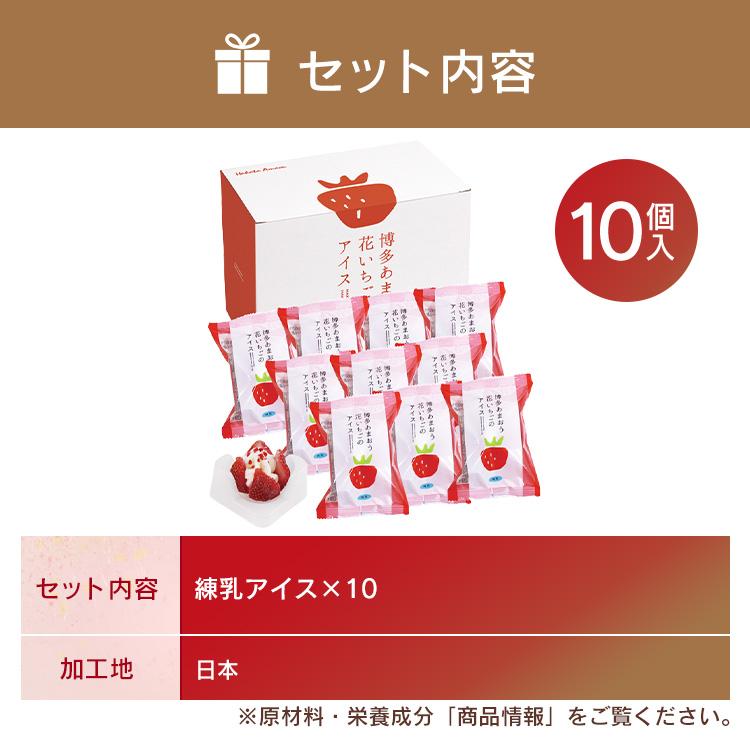 アイス ギフト 花いちごのアイス あまおう 博多あまおう A-DS 10個 苺