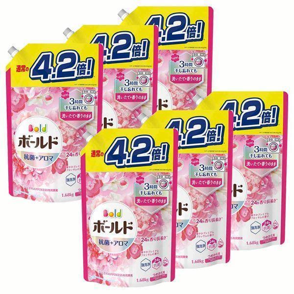 洗濯洗剤 液体 ボールド 6個 6袋 1680g 液体洗剤 衣類用洗剤 ジェル 華やかプレミアムブロッサムの香り つめかえ 用 ウルトラジャンボサイズ P＆G : メガストア Yahoo!店 ...