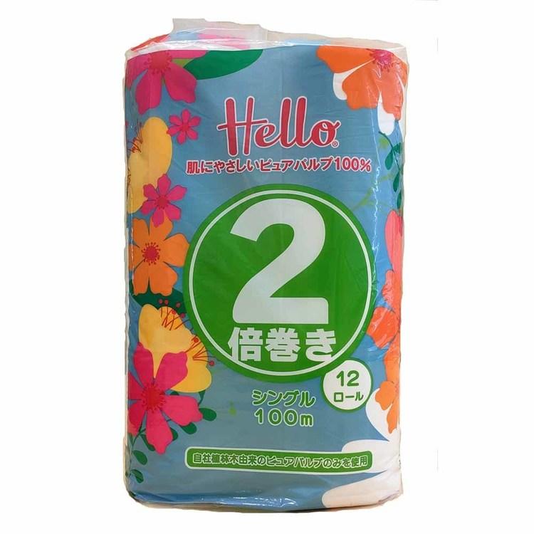 ユニバーサル・ペーパー トイレットペーパー シングル 2倍巻き ハロー Hello 業務用 100m 12ロール 8367 : メガストア Yahoo!店 - 通販 - Yahoo!ショッピング