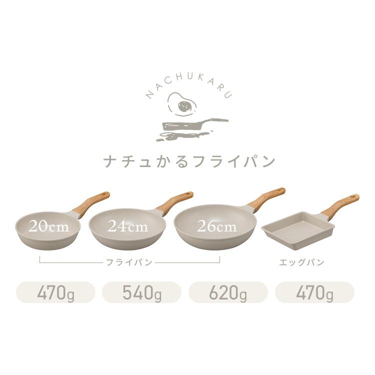 IRIS OHYAMA フライパン 24cm ih 軽量 白 ホワイト ナチュラル おしゃれ かわいい マーブル PFOA PFOSフリー ナチュかる アイリスオーヤマ NTL-F24 ...