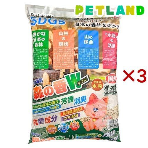(猫砂楽園)猫砂楽園 森の香ダブル ( 14L×3セット ) : ペットランドYahoo!店 - 通販 - Yahoo!ショッピング